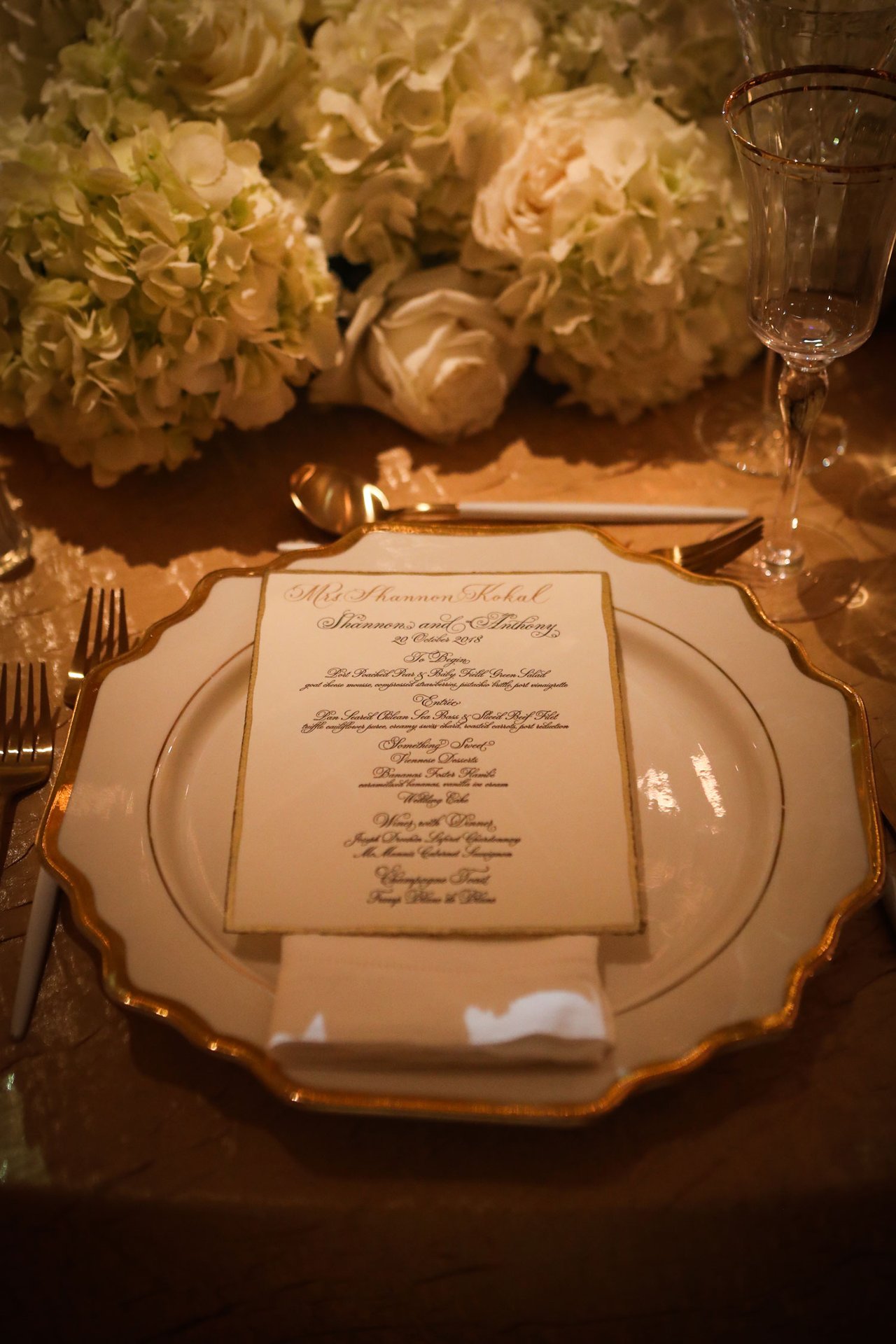 Gold-Border Calligraphy Menu