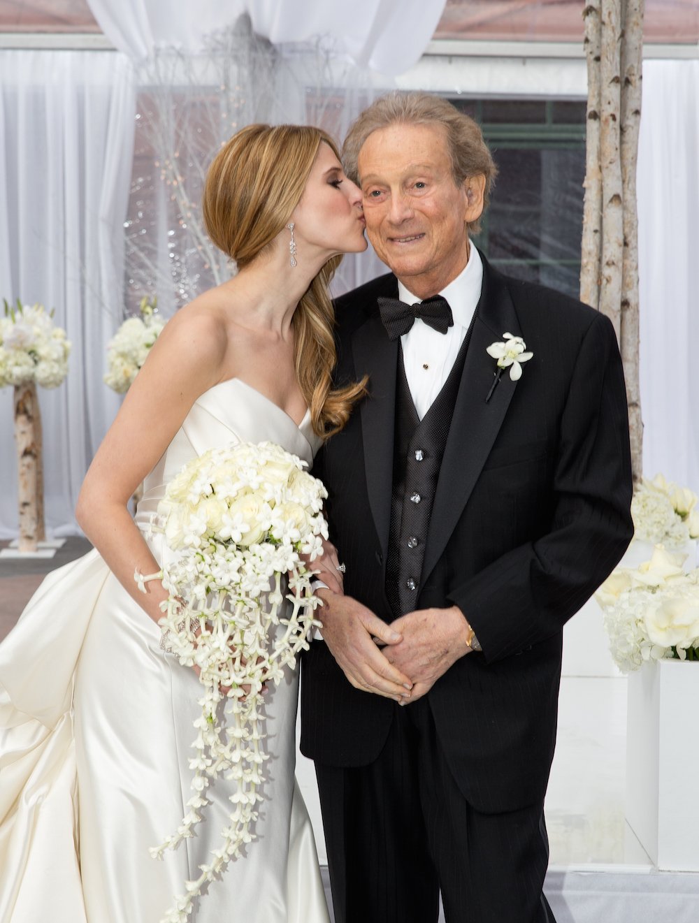 Bride Kissing Father