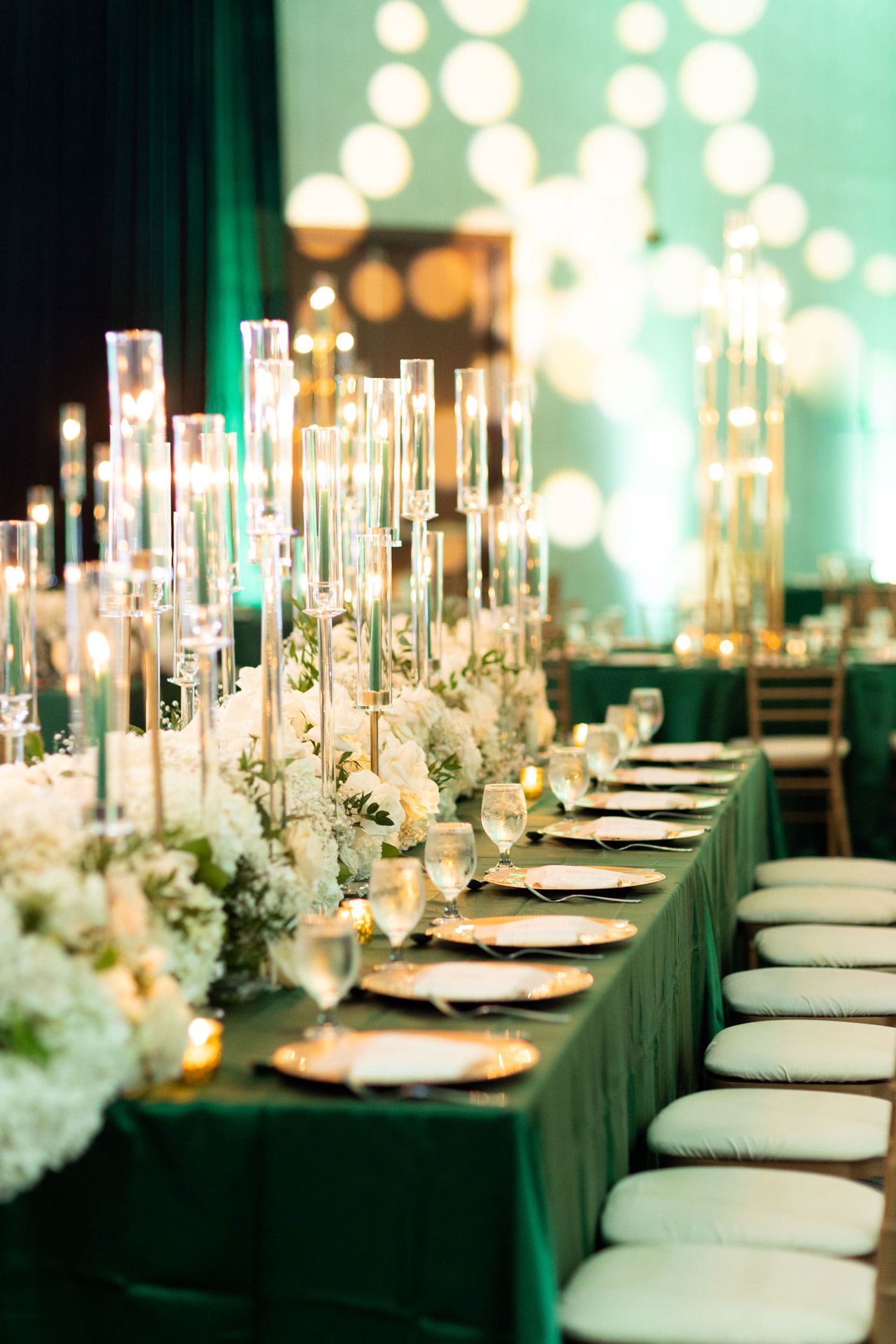 Green & Gold Long Tablescape