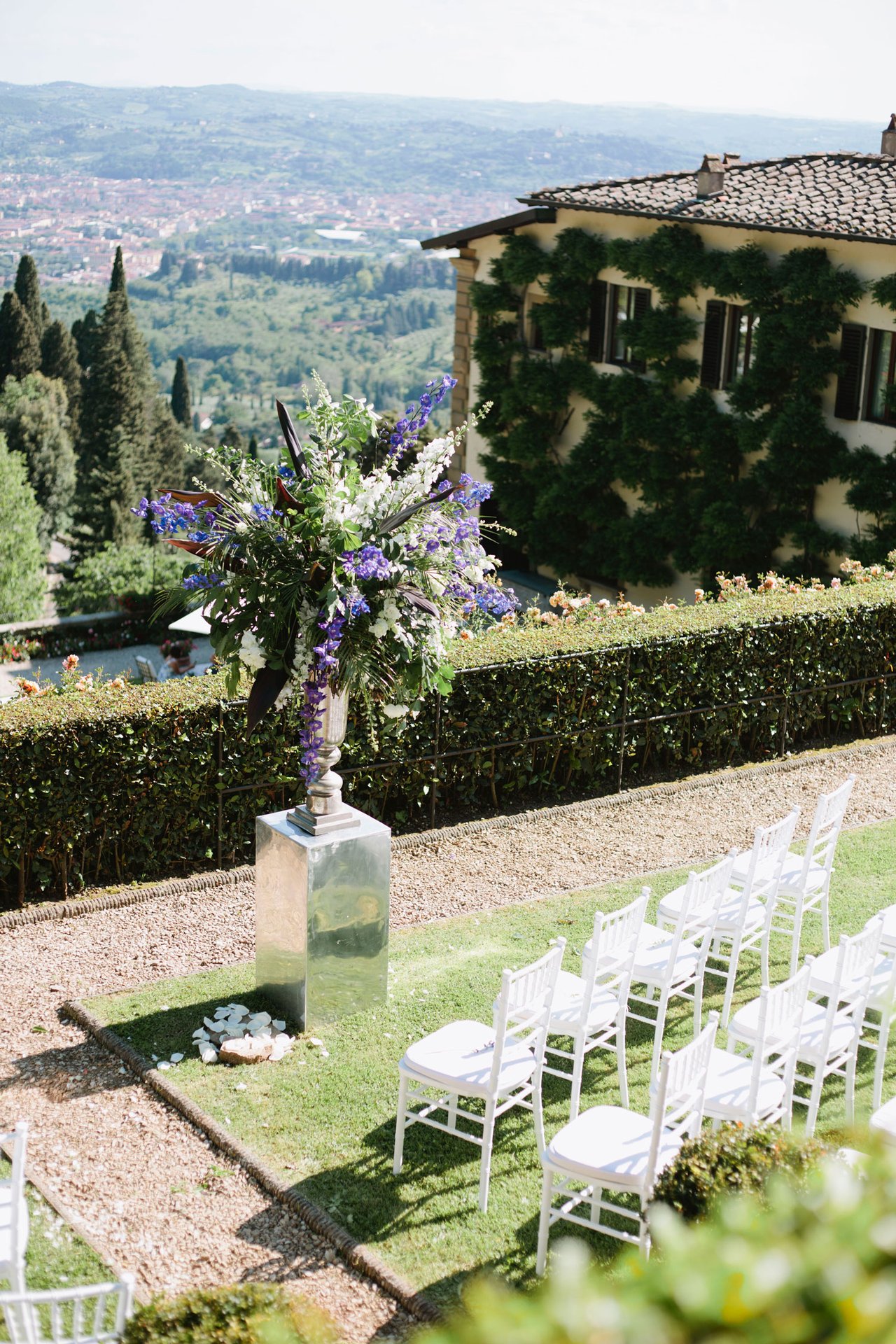 Ceremony Space with View of Tuscany