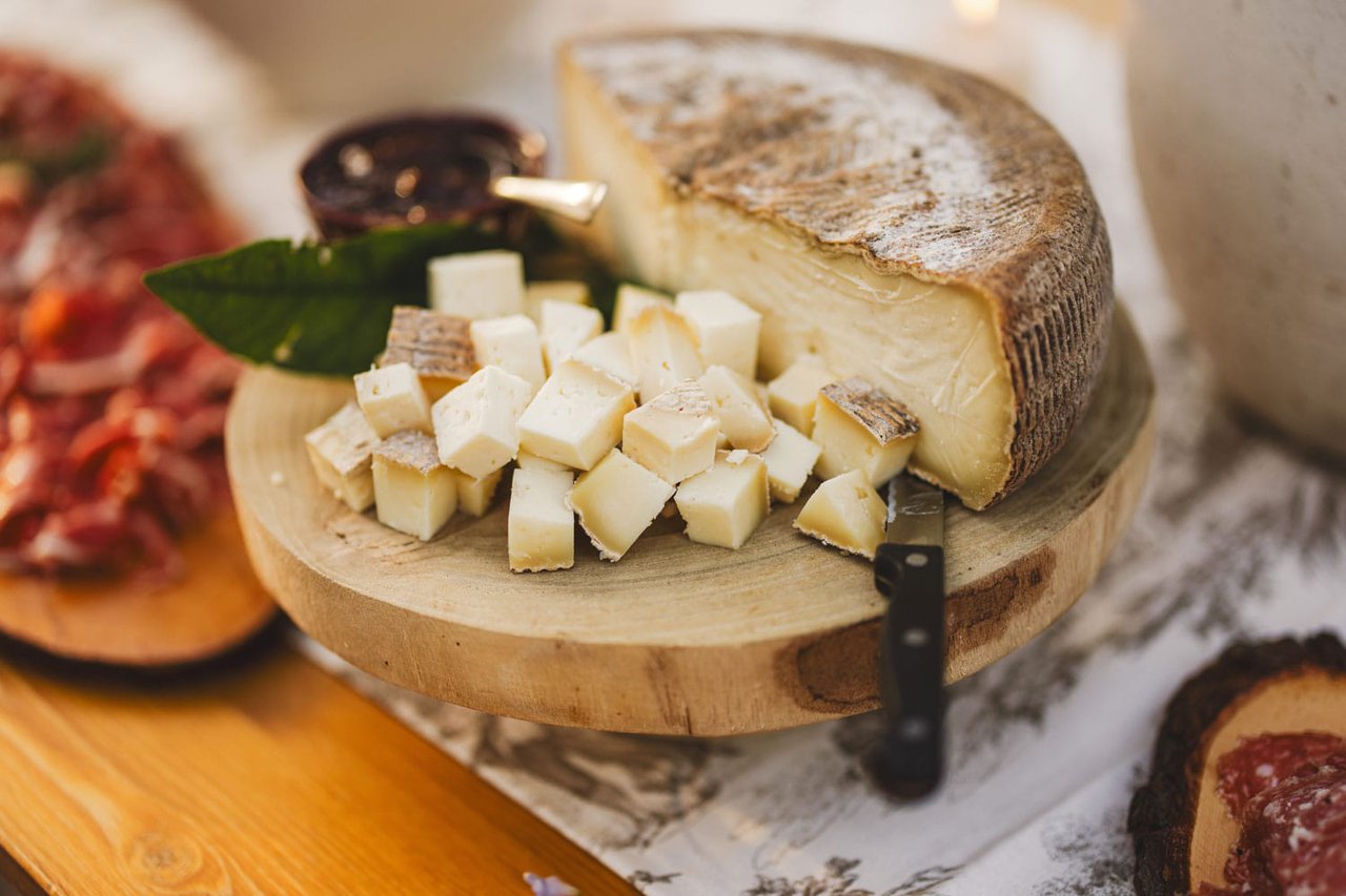 Italian Cheeses on Display at Welcome Party