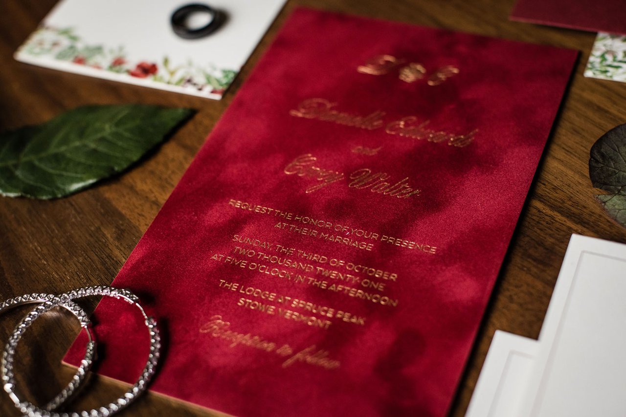 Velvet Burgundy Invitation Suite