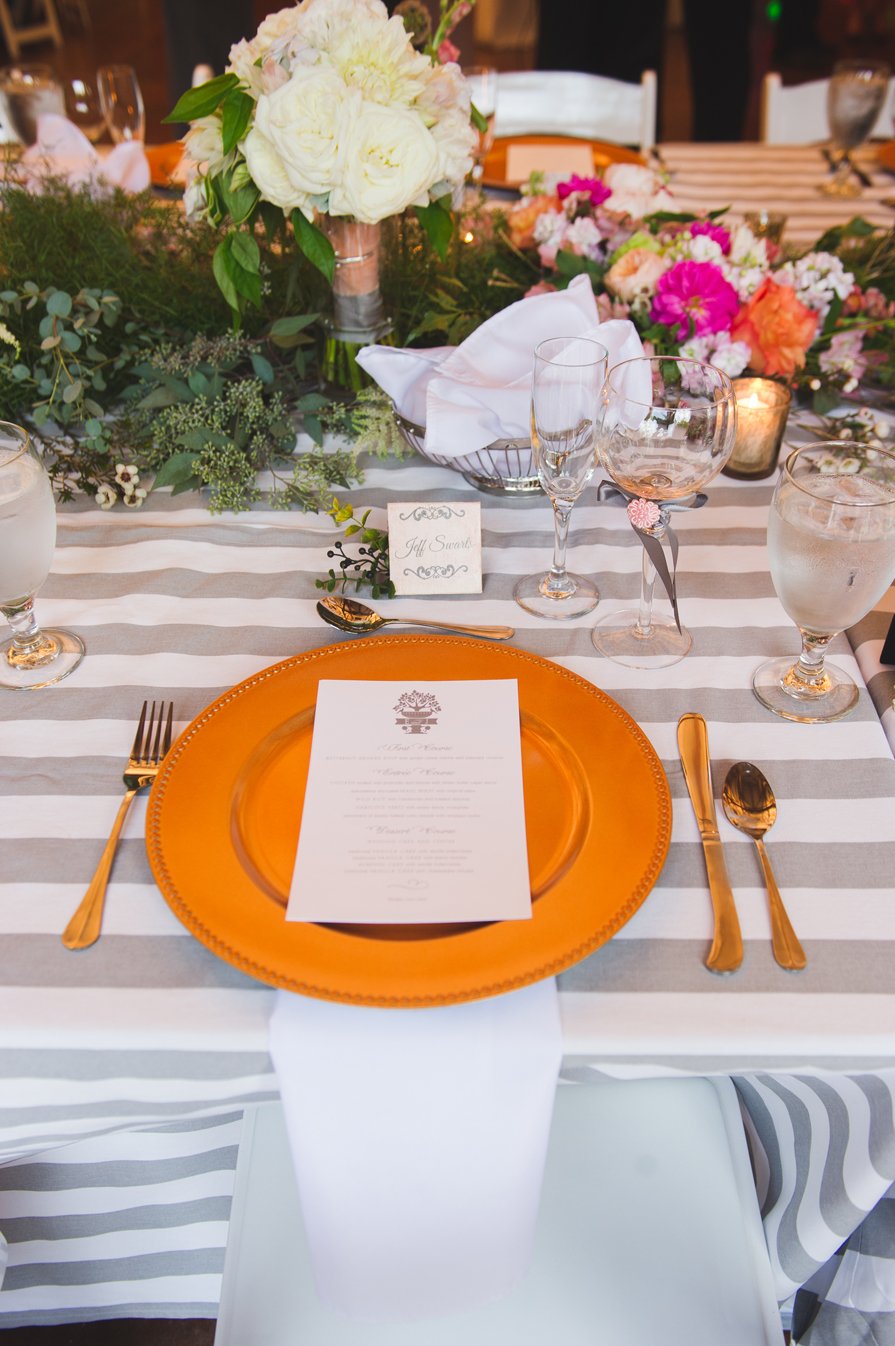 Striped Linens Tablescape