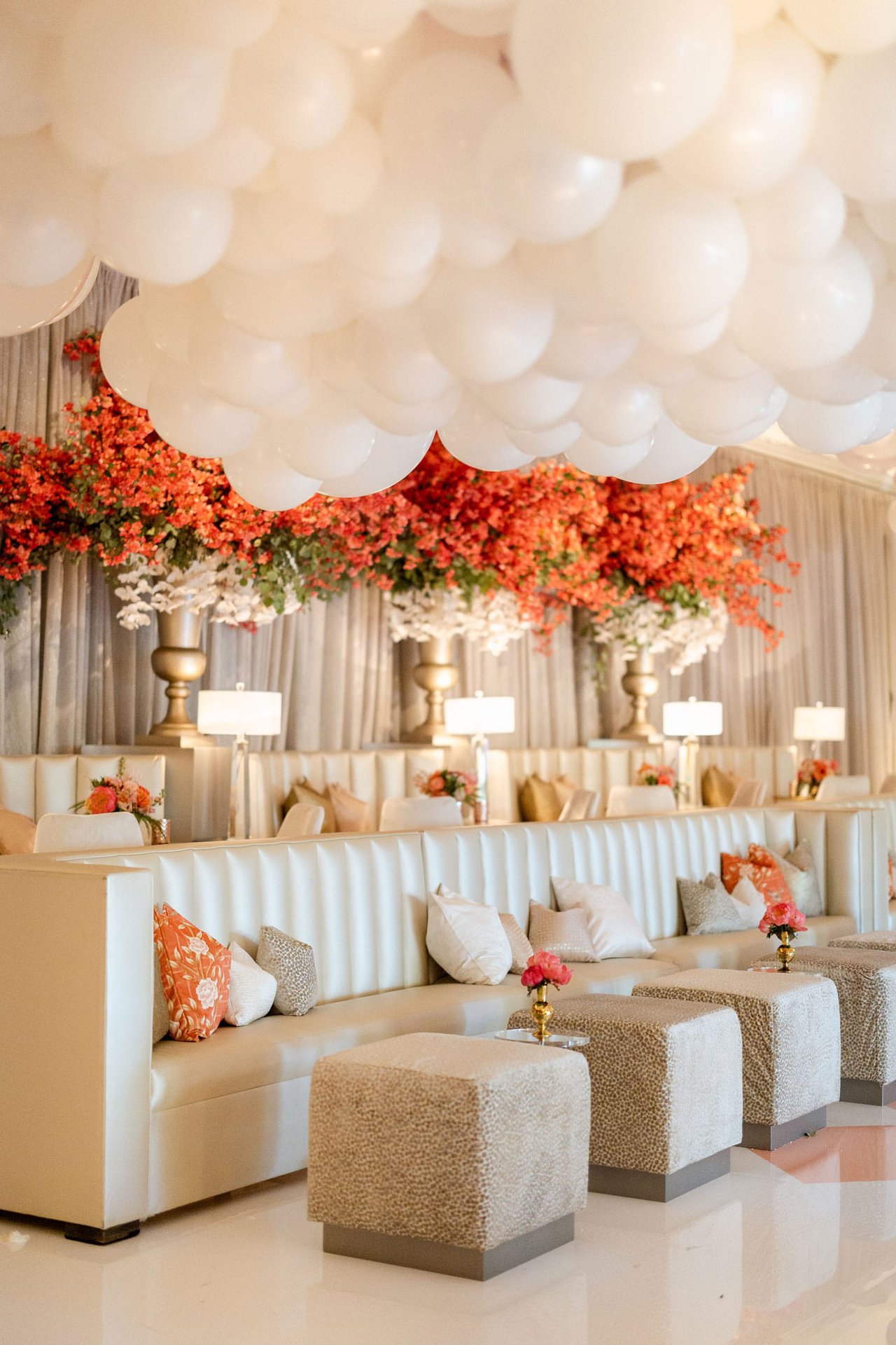 Party Ballroom with Balloons & Furniture