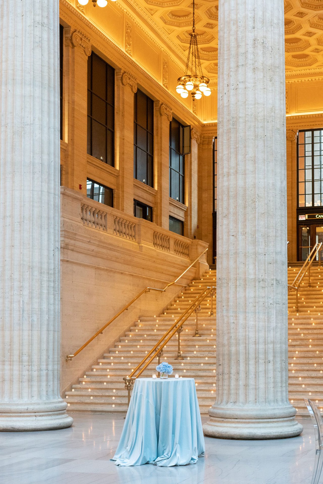 Light Blue Cocktail Table at Union Station