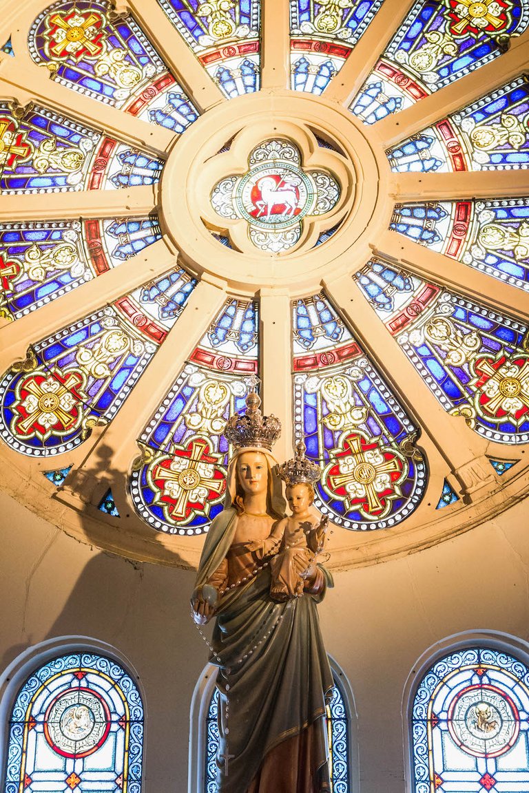 Round Stained Glass Window at Church