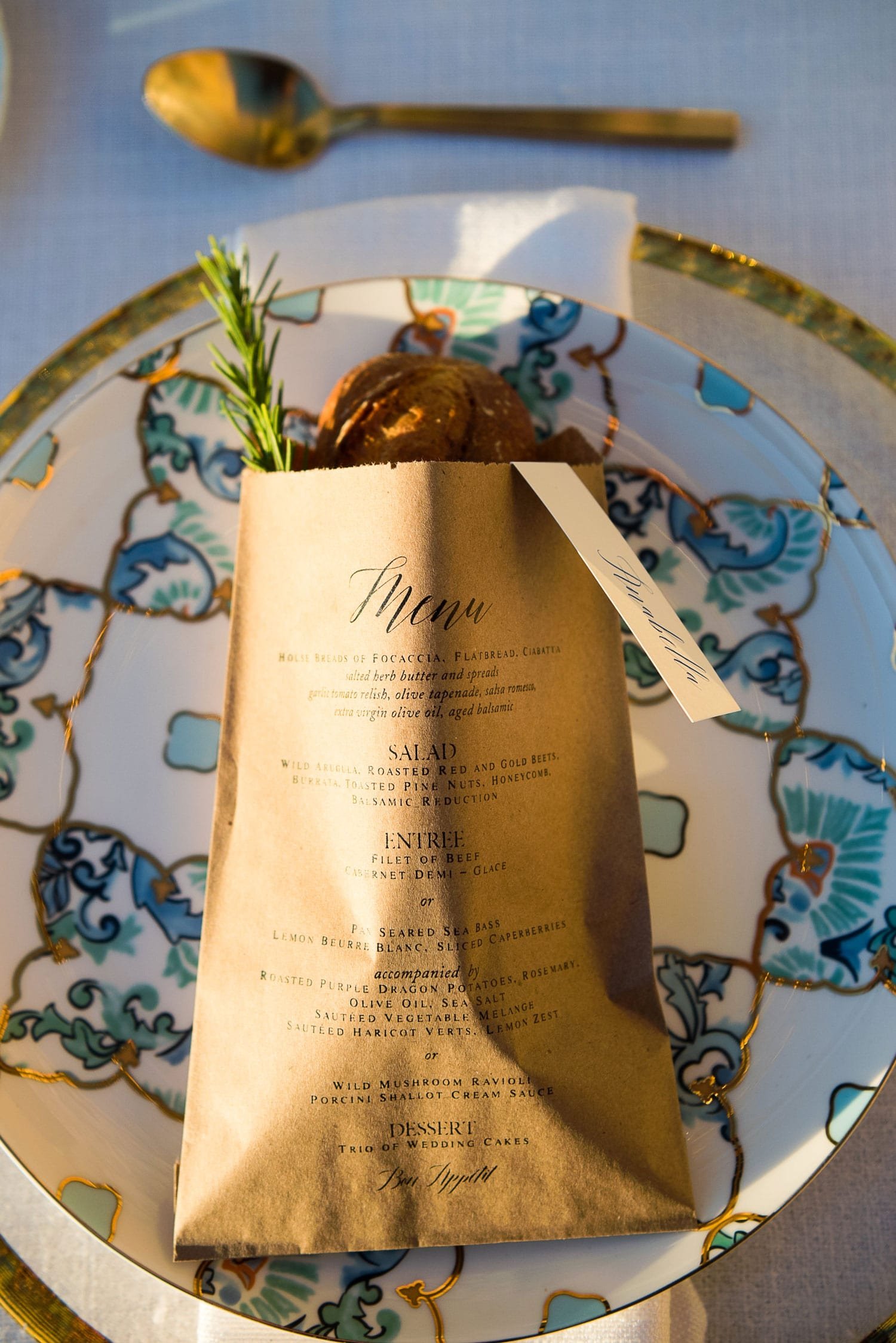 Loaf of Bread in Menu Bag