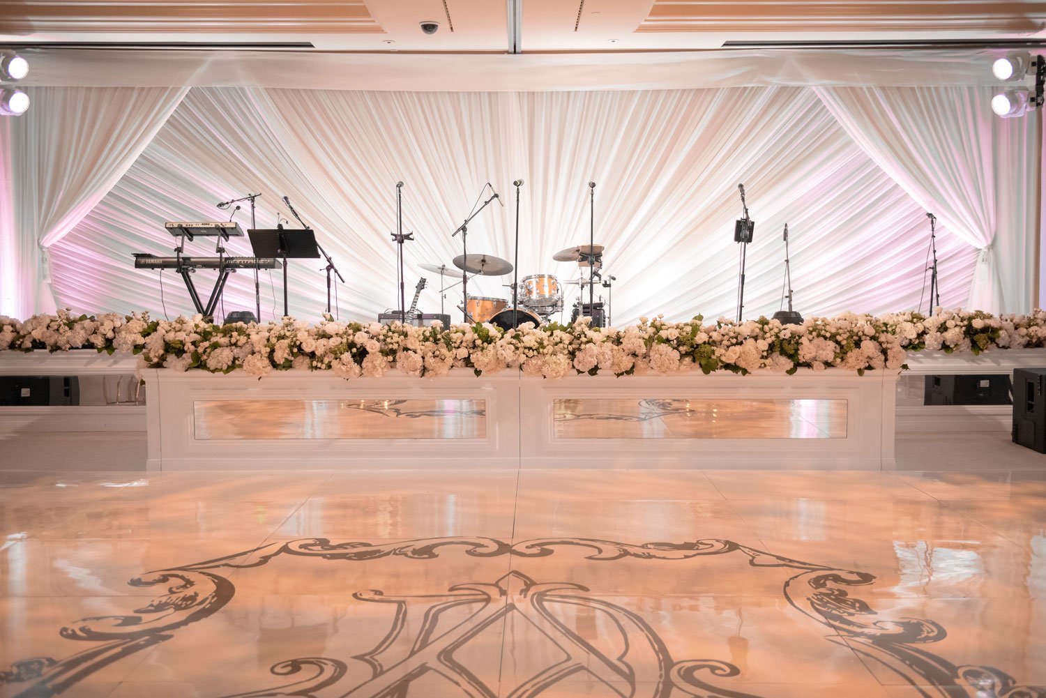 Band Stage with Drapery Backdrop