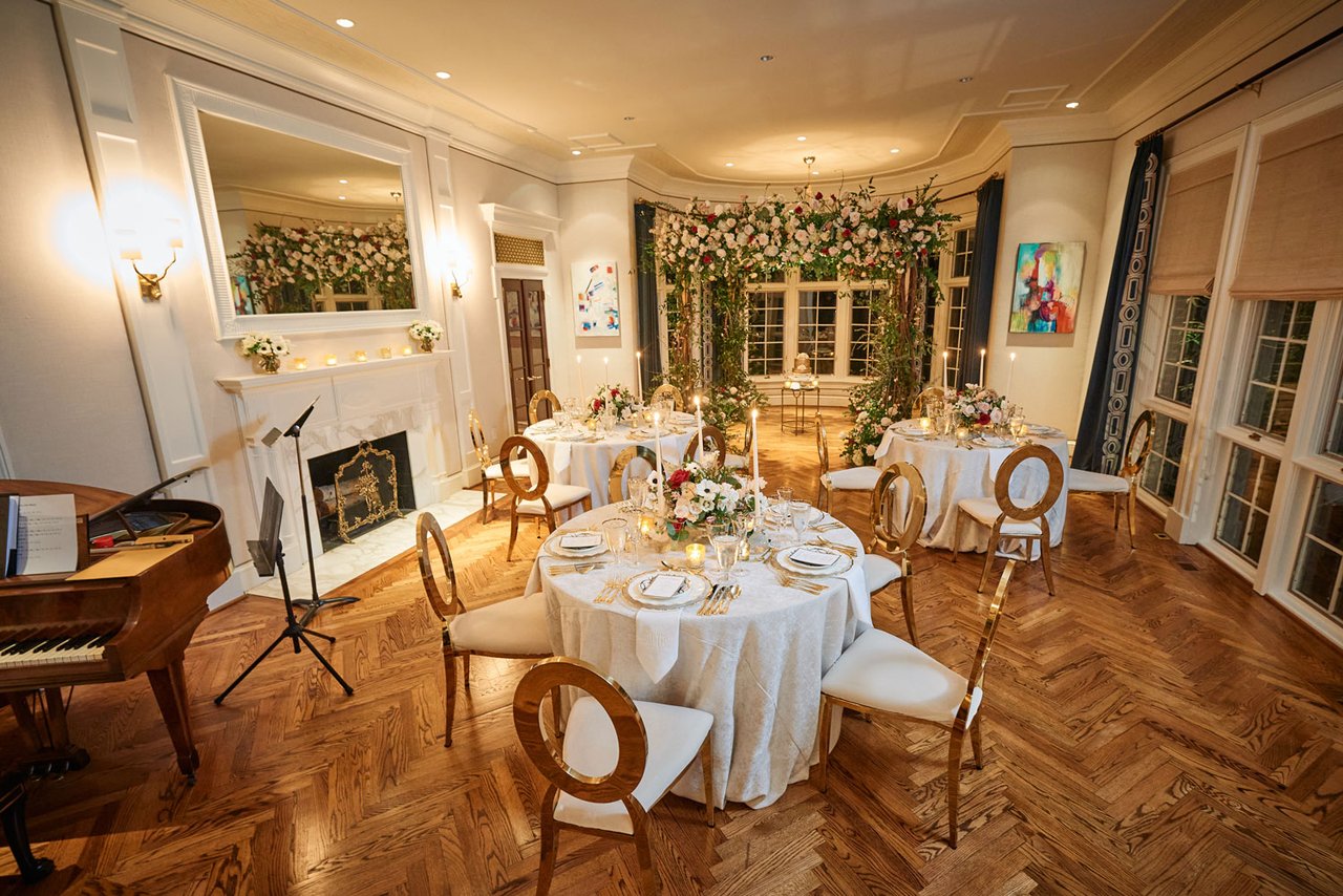 Reception in Living Room at Bride's Family Home