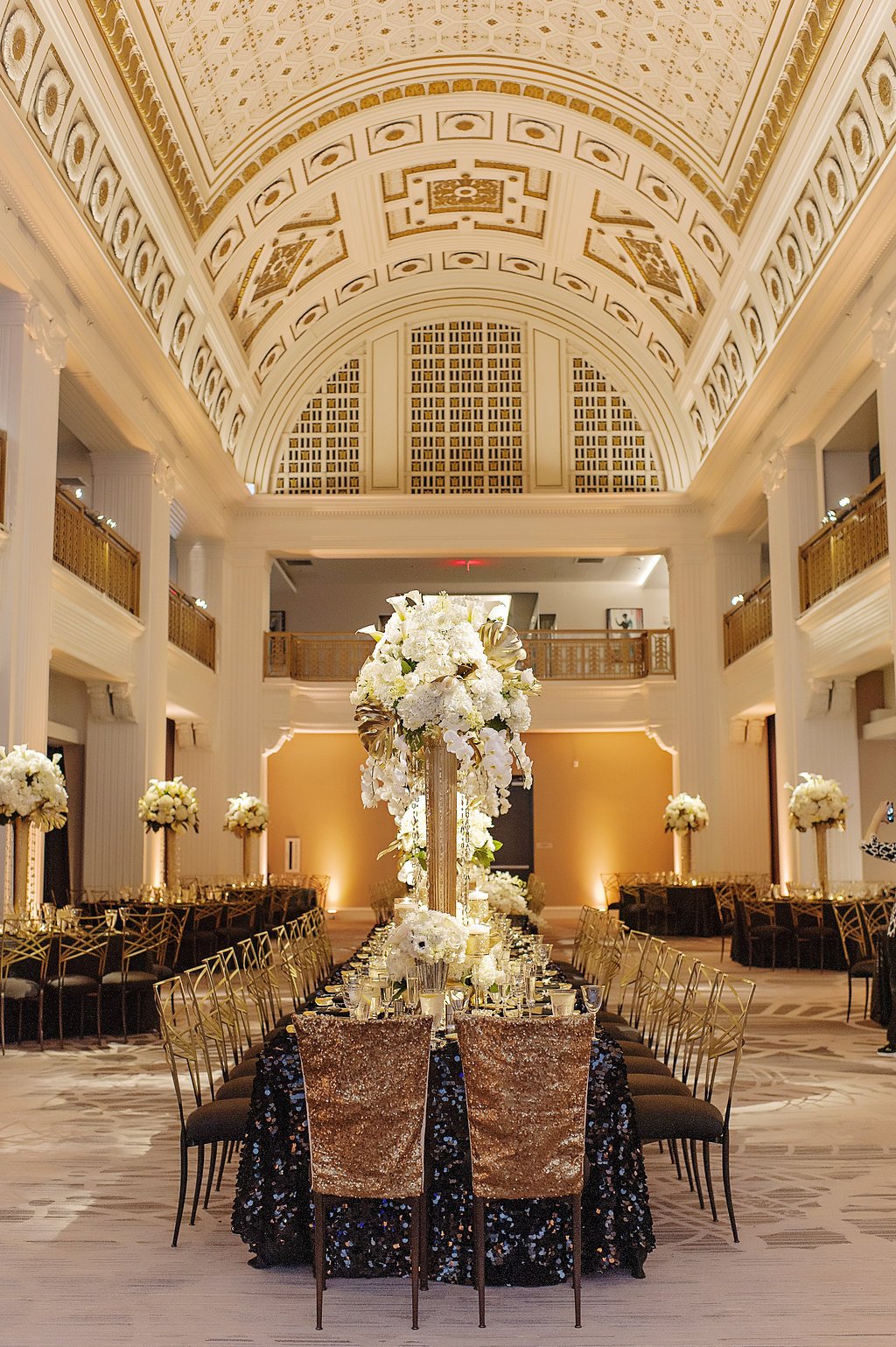 Tall, Rounded Ceiling with Gold Details