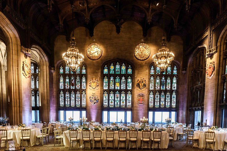 Dramatic Lighting in Reception Hall