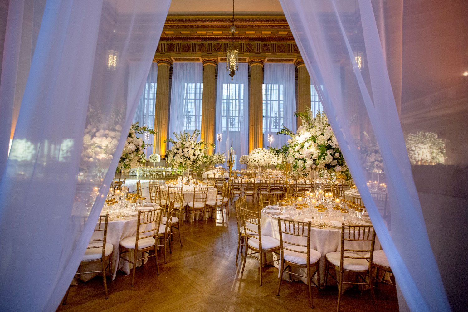 Draped Entrance to Ballroom Reception