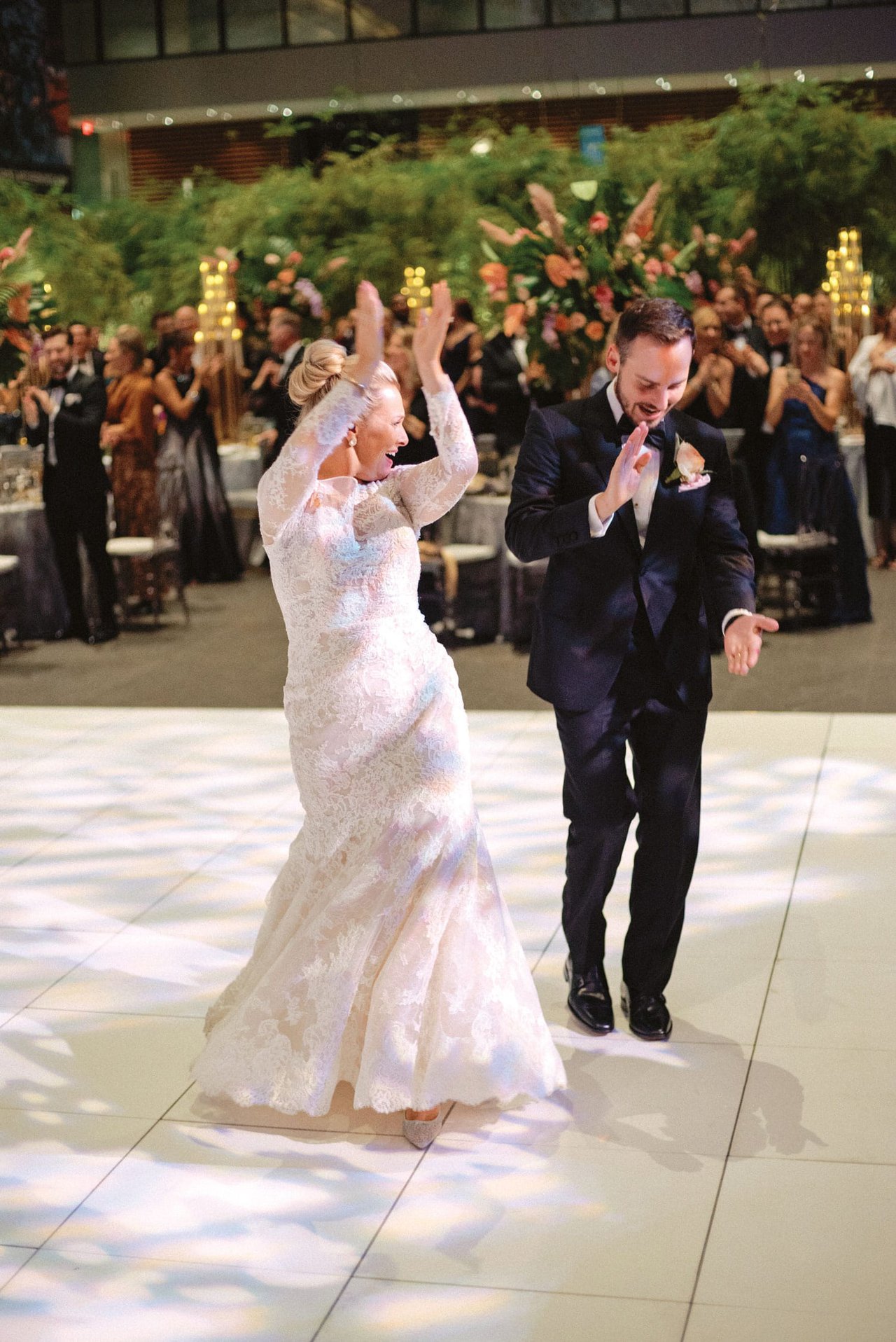 Bride & Groom Clapping During First Dance