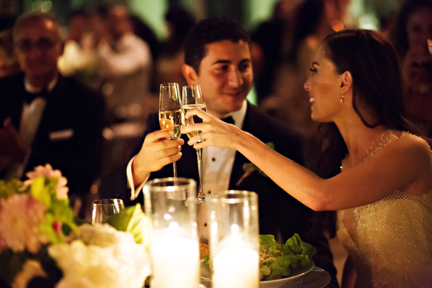 Couple Toasting at Wedding Reception