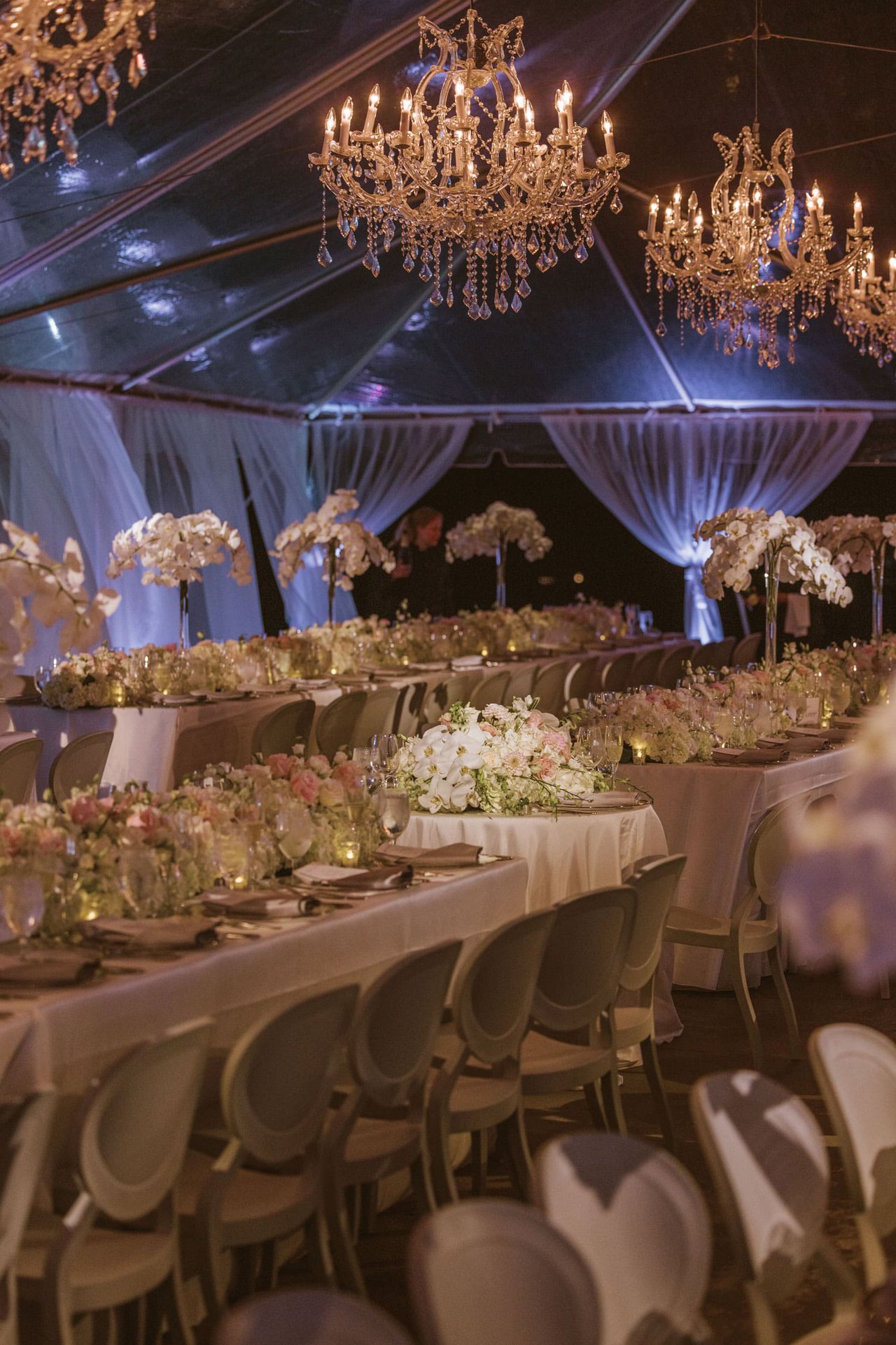 European-Style Tent Wedding Reception