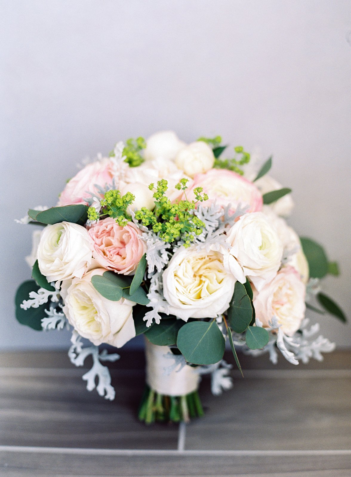 Pink & Ivory Garden Rose Bouquet