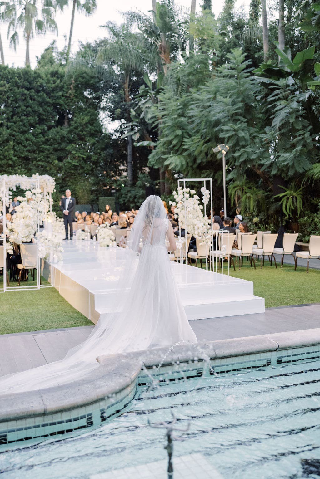 Poolside Wedding Ceremony Processional