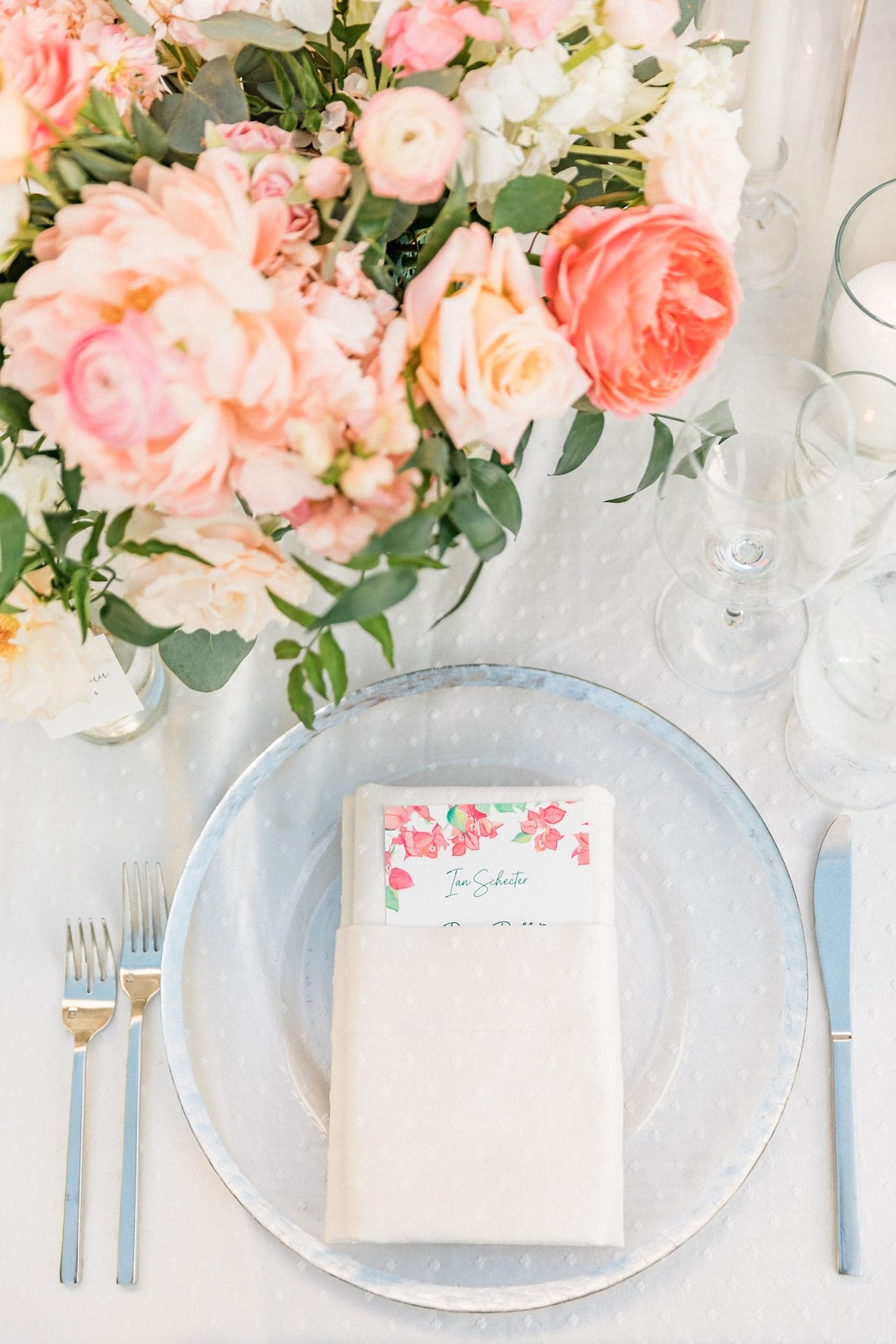 Place Setting at Alfresco Wedding Reception