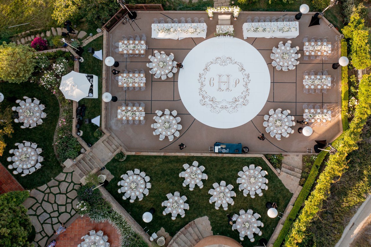 Bird's Eye View of Wedding Reception Layout