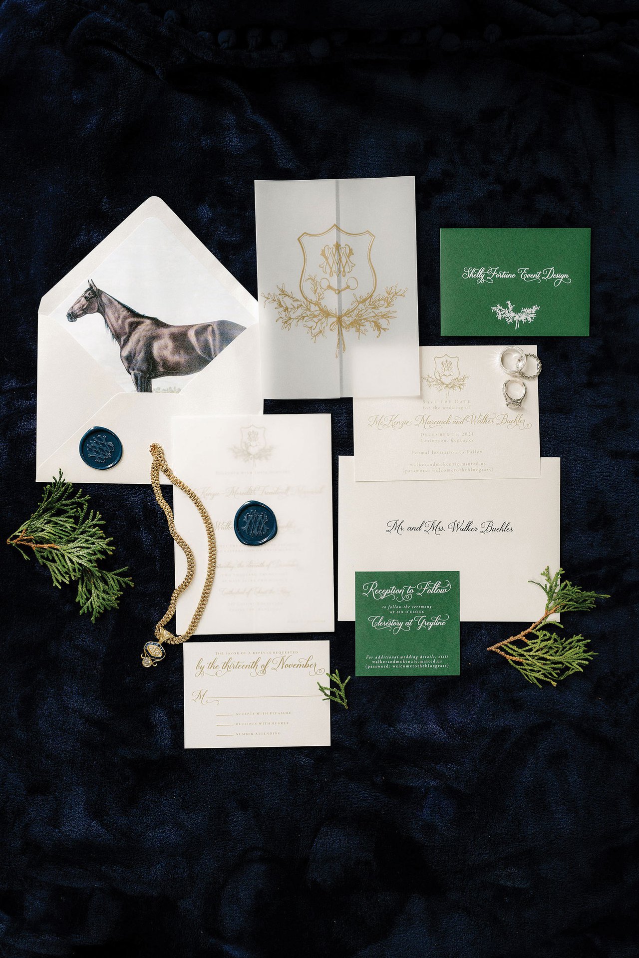 Equestrian Invitation for Lexington Wedding