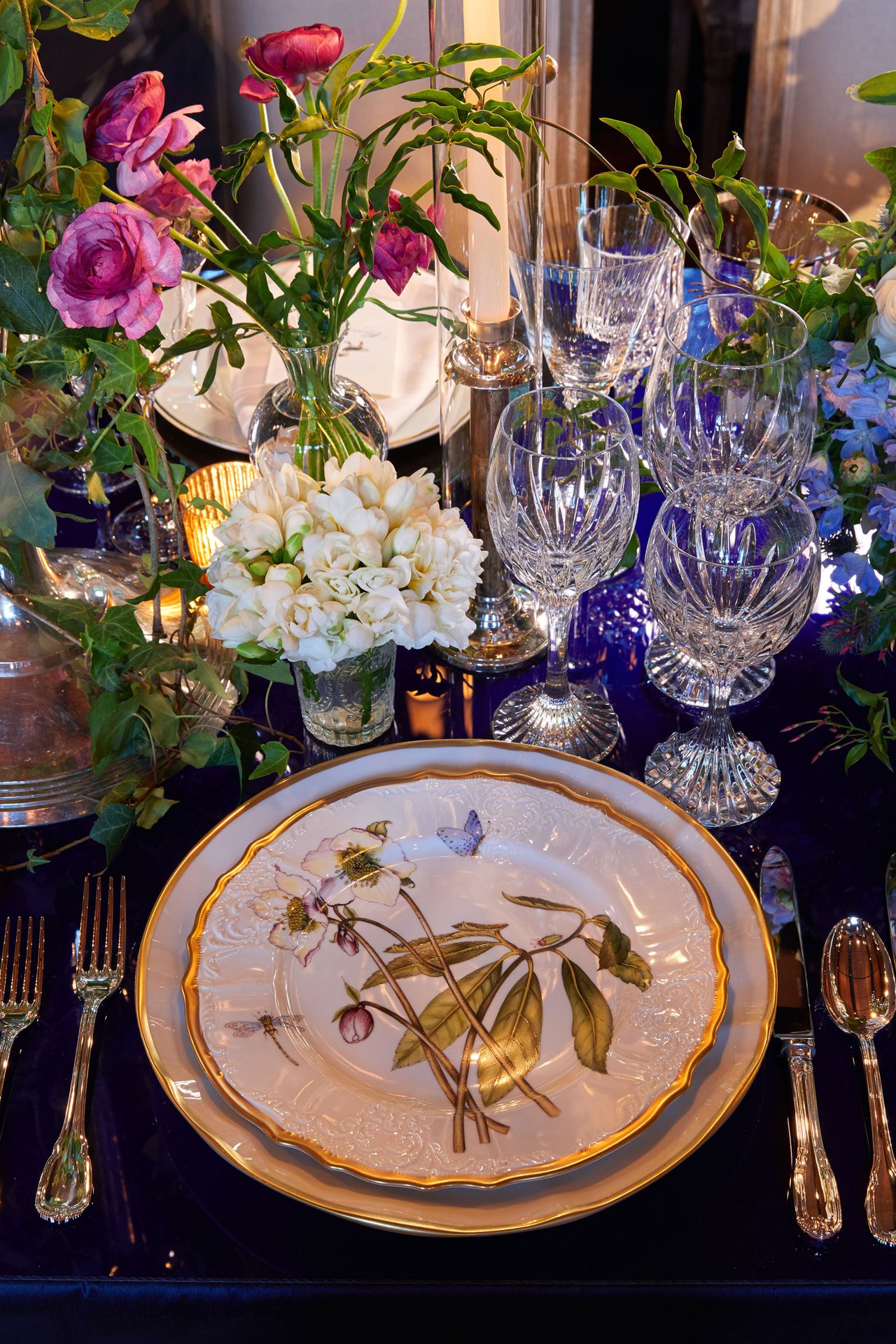 Floral Motif on Wedding China