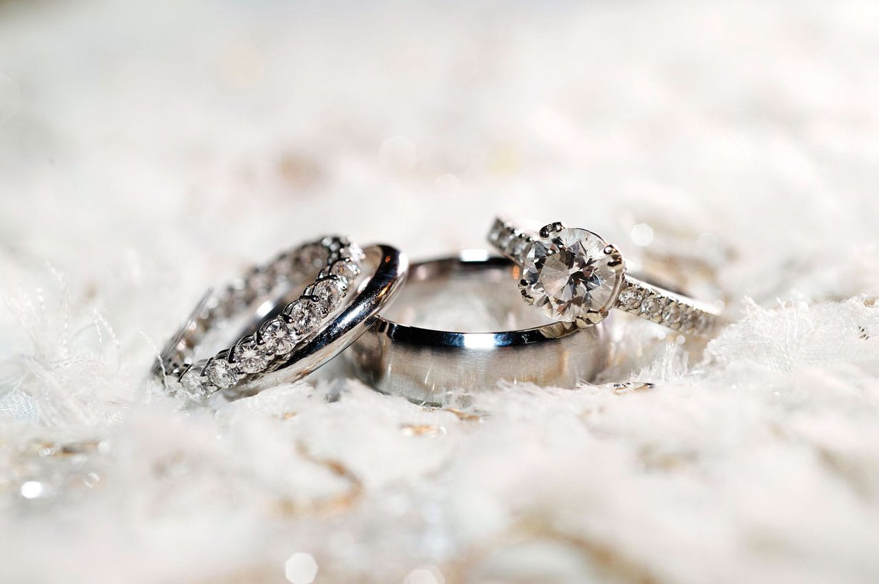 Wedding Rings on Lace