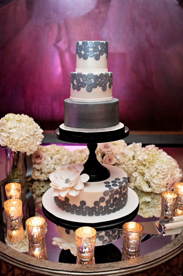 Geometric Silver Cake