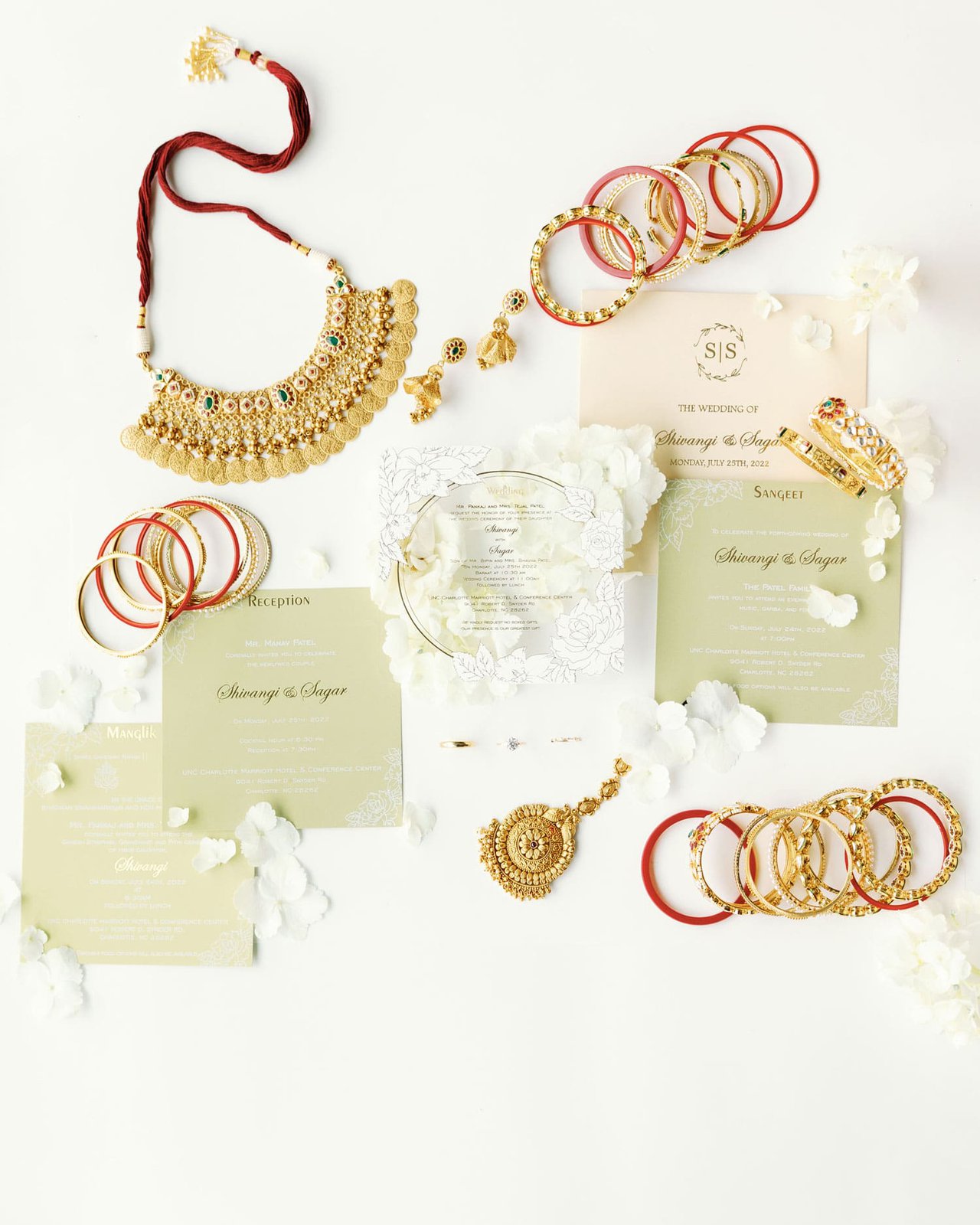 Indian Wedding Invitation & Jewelry