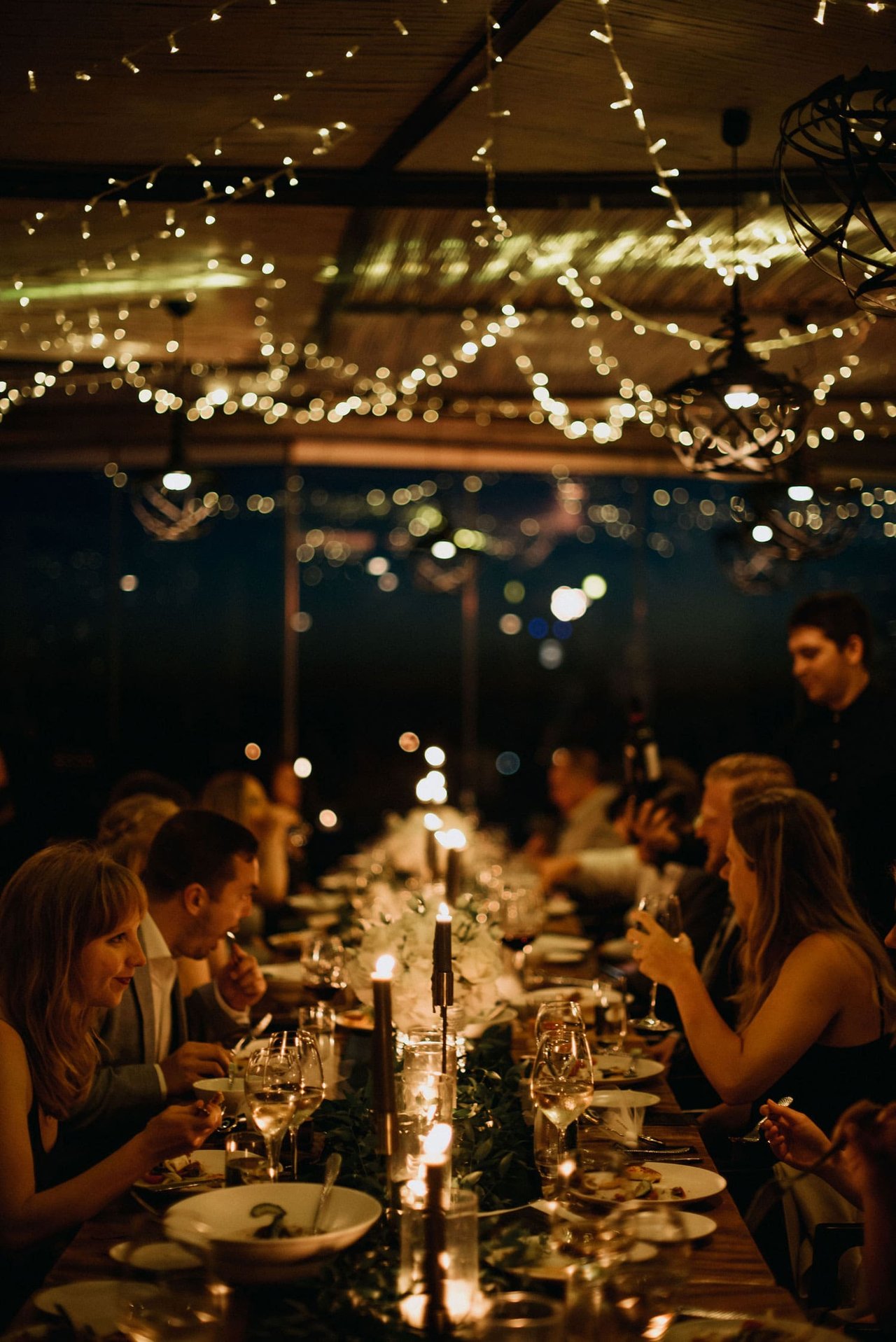 Candlelit Reception in Santorini