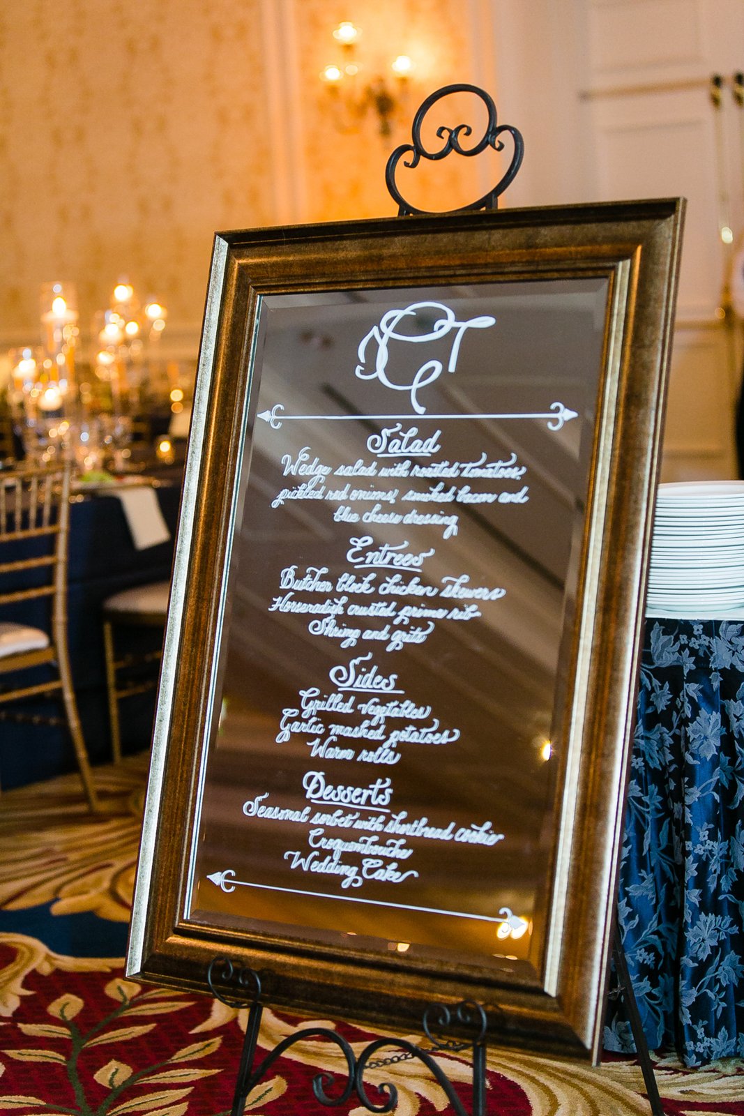 Gold Mirror Dinner Menu