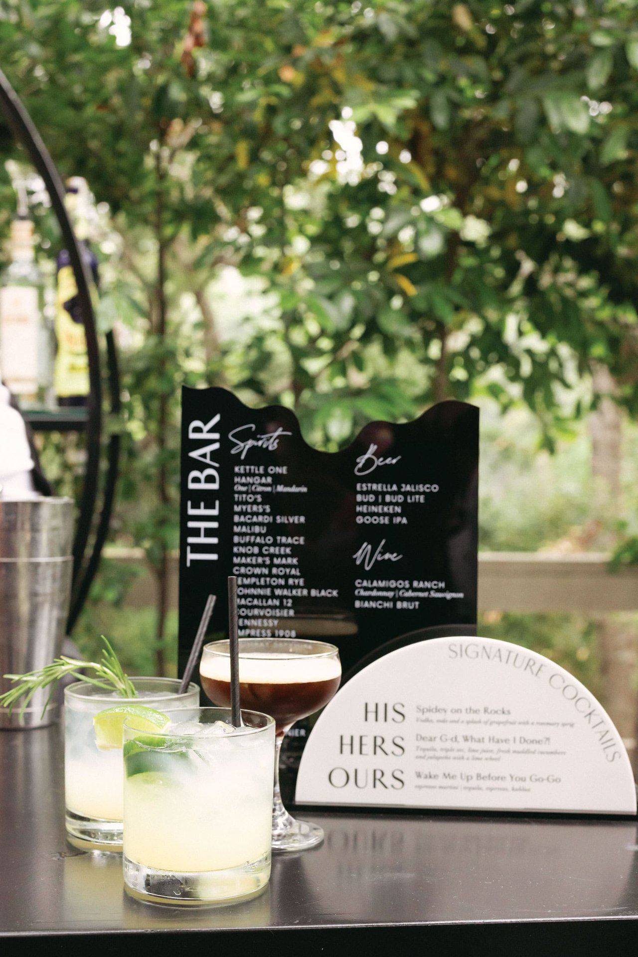 Modern Signature Drinks at Cocktail Hour