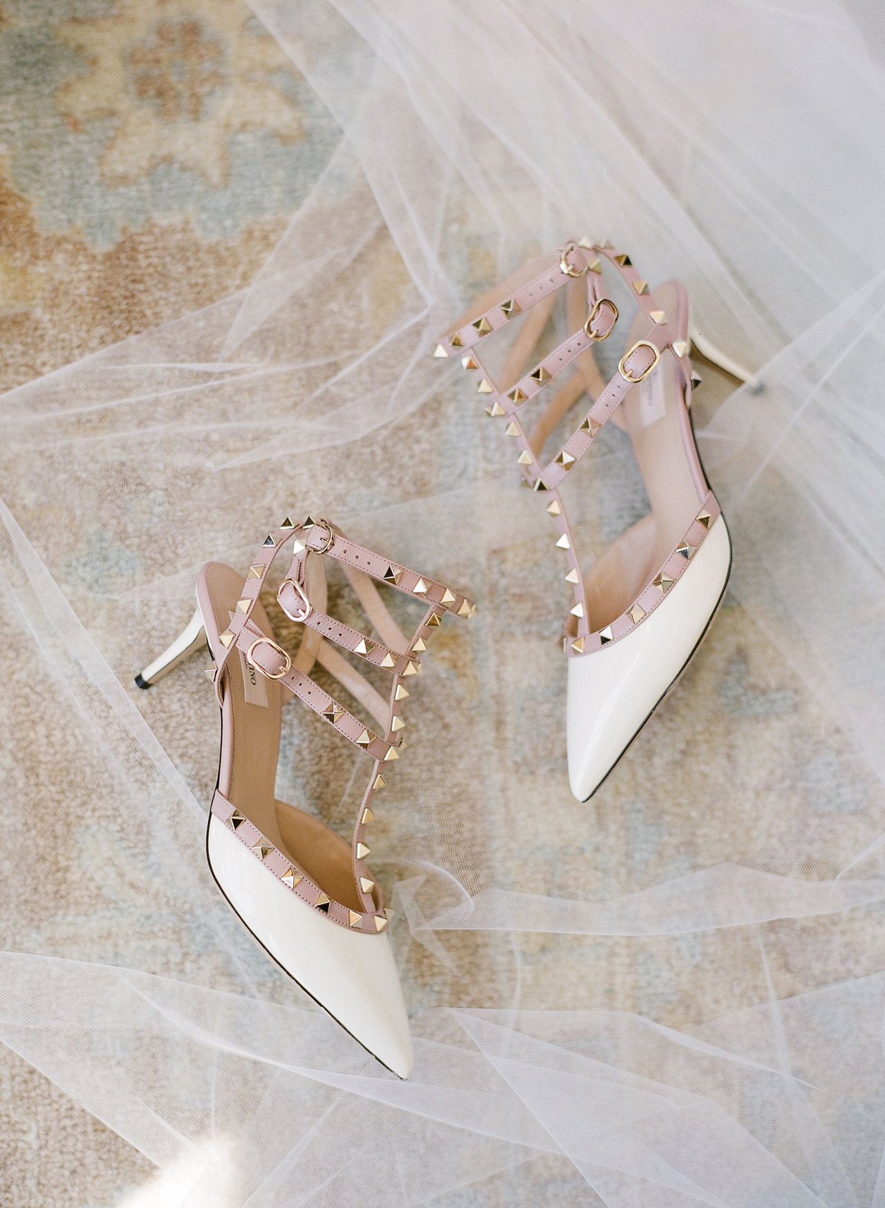 Designer Stud Bridal Heels
