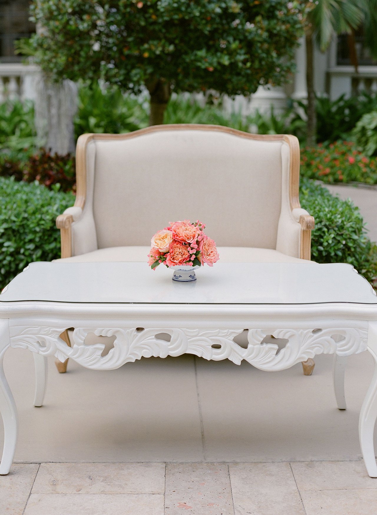 Lounge Area with White Coffee Table