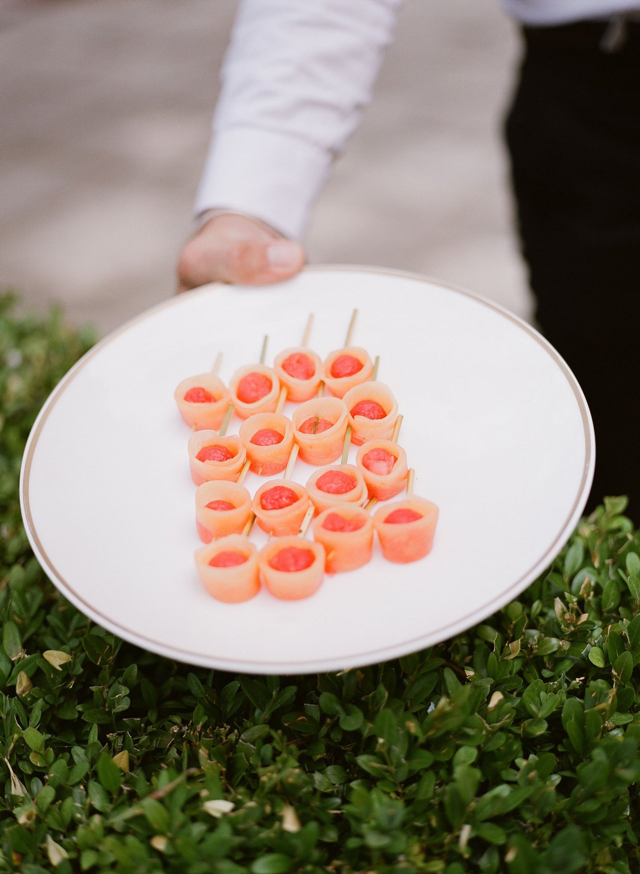 Server Holding Hors d'Oeuvres