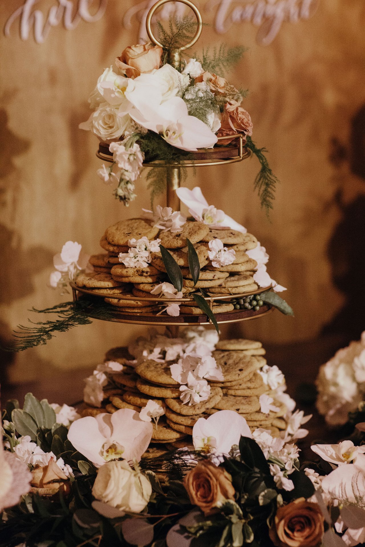 Tower of Cookies at Dessert Table