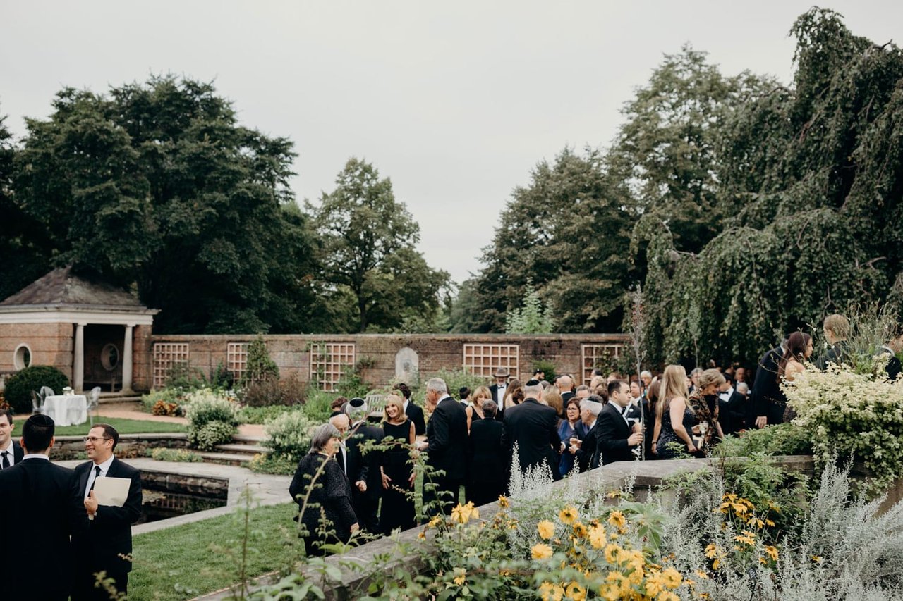 Guests Enjoying Garden Cocktail Hour