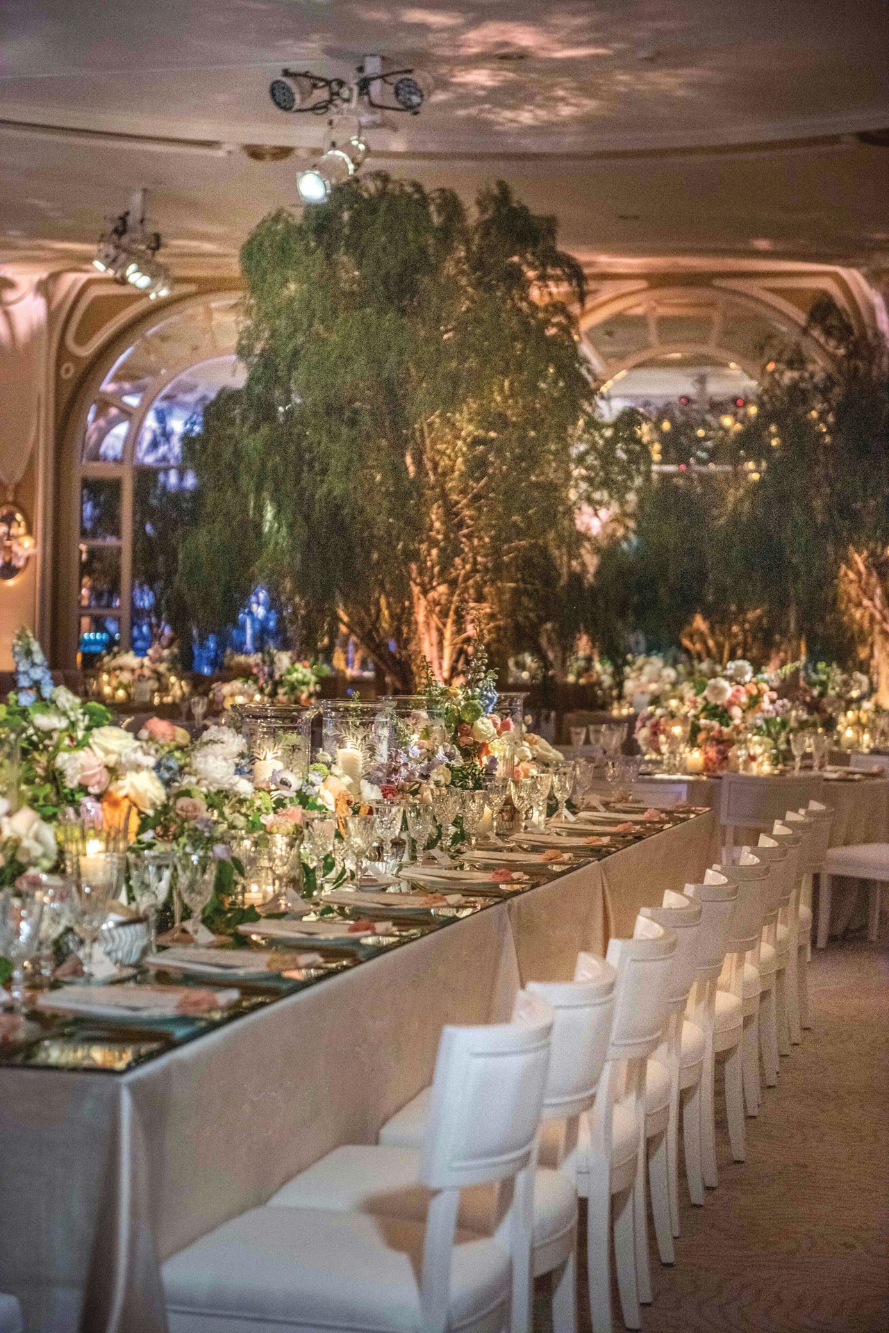 Lush Indoor Garden Wedding Reception