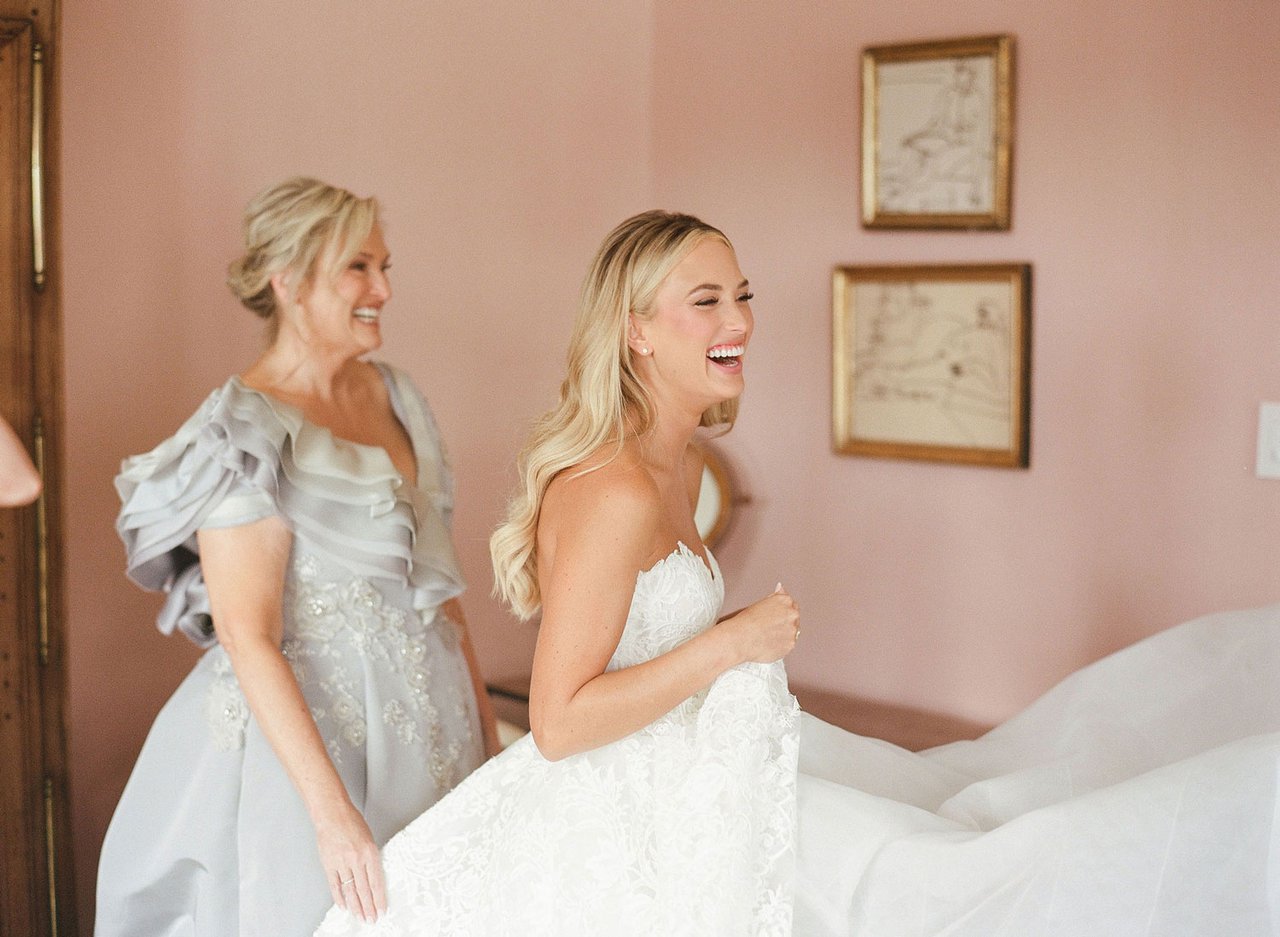 Emily Travis & Her Mother on Wedding Day