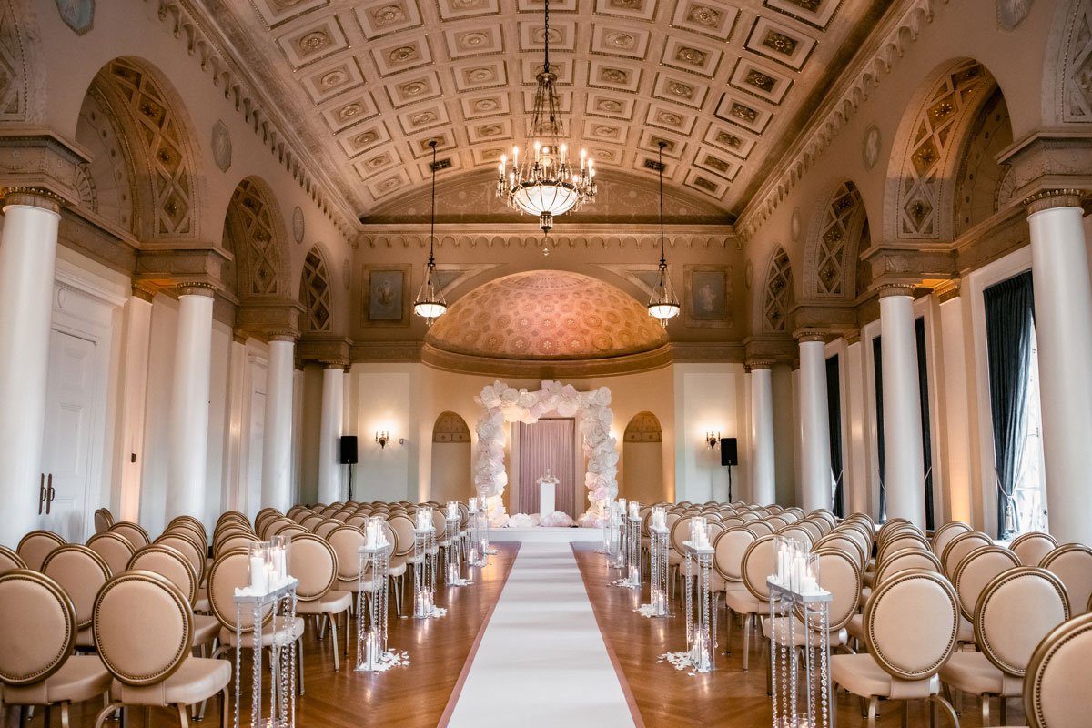Glamorous Wedding Ceremony in Ballroom