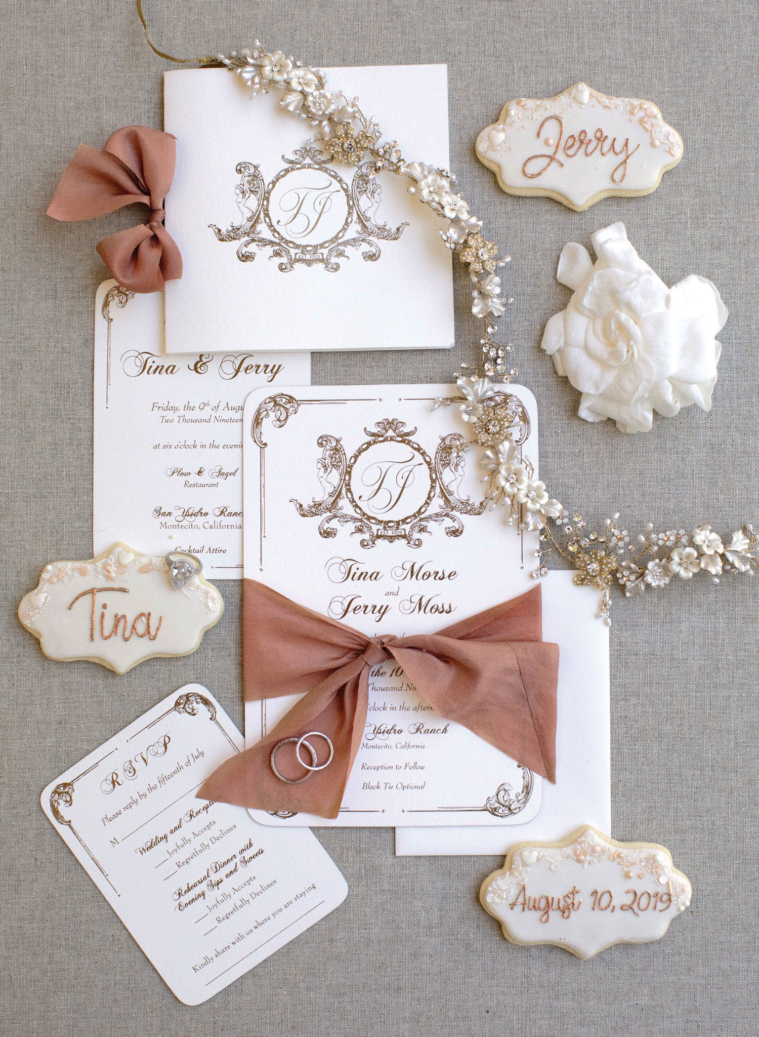 Rust-Colored Wedding Invitations