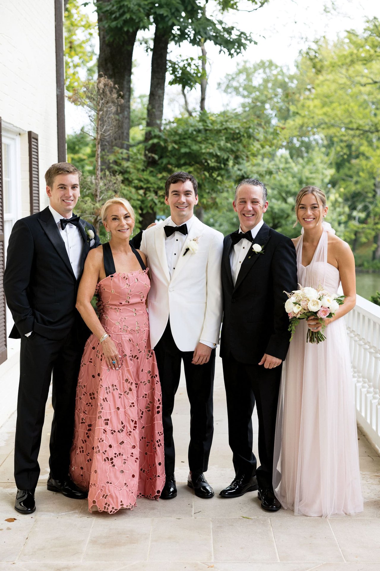 Family of the Groom + Black-and-Pink MOG Dress