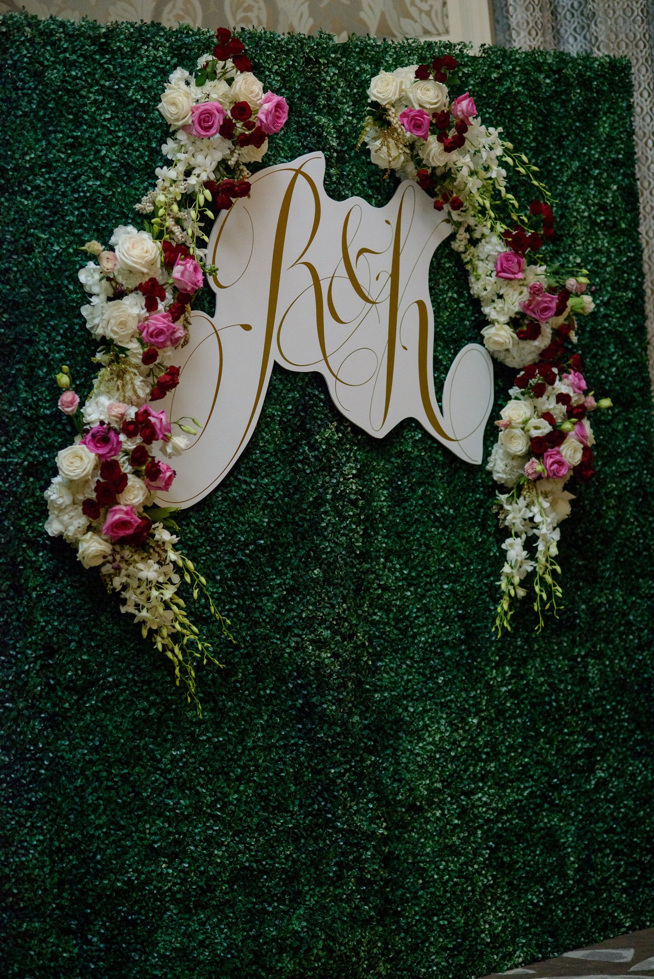 Monogram on Photo Booth Backdrop