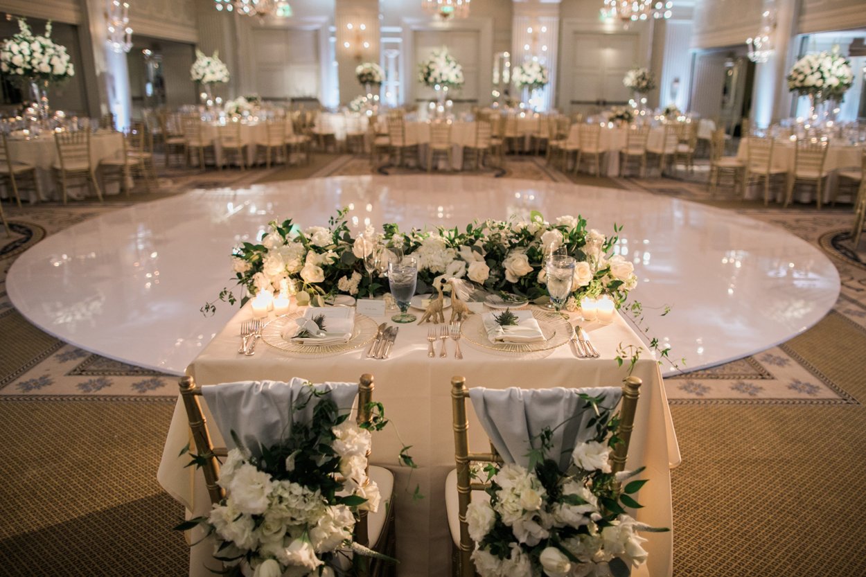 Sweetheart Table Overlooking Dance Floor