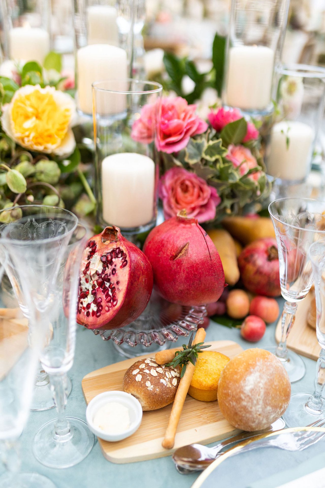 Individual Bread Boards at Guest Place Settings
