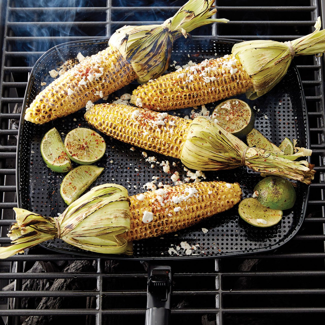 Griddle with Corn on the Cob