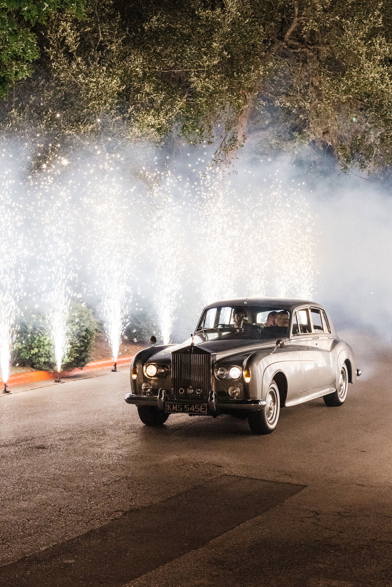 Firework Exit in Classic Car