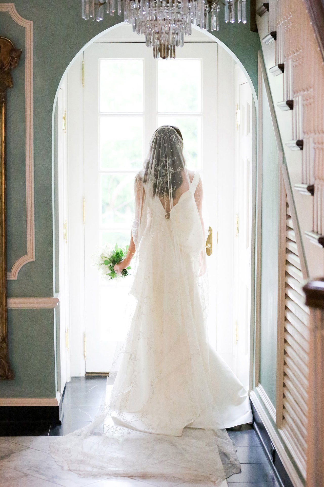 Bride in Heirloom Family Veil