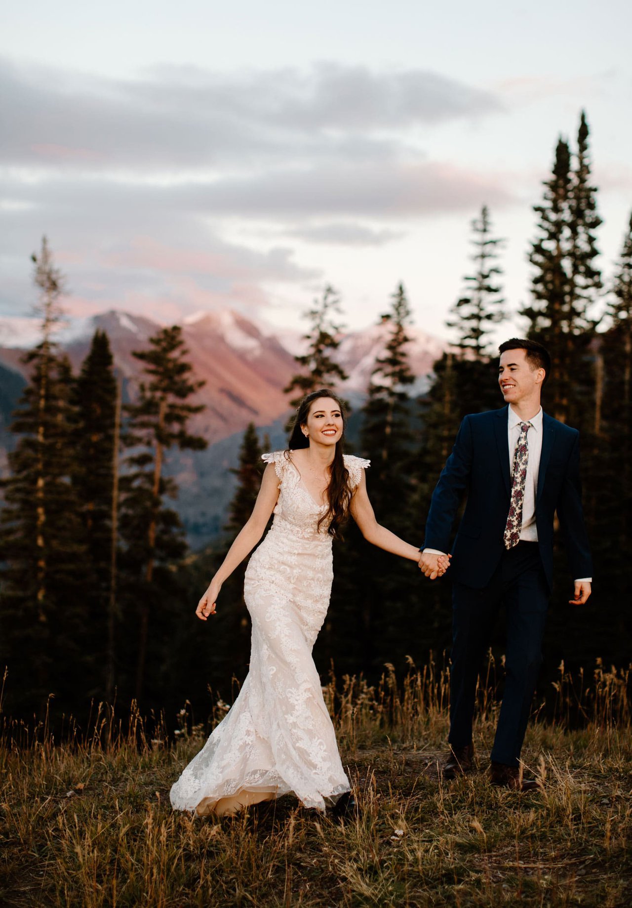Sunset Wedding Portrait - Evie Joy Photography