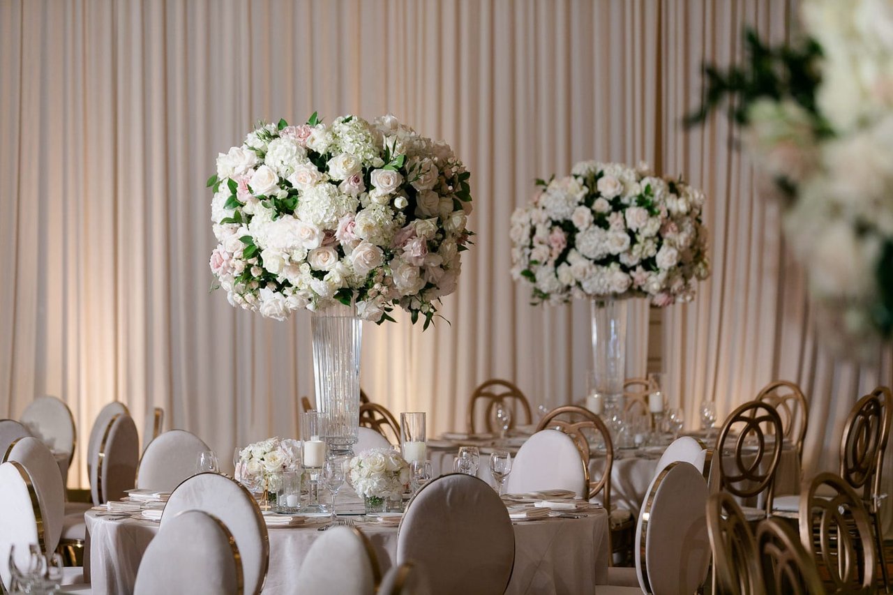 Neutral, Glamorous Wedding Reception