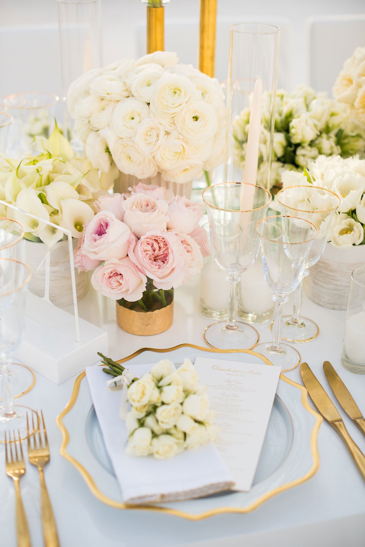 White & Pink Flower Bundles